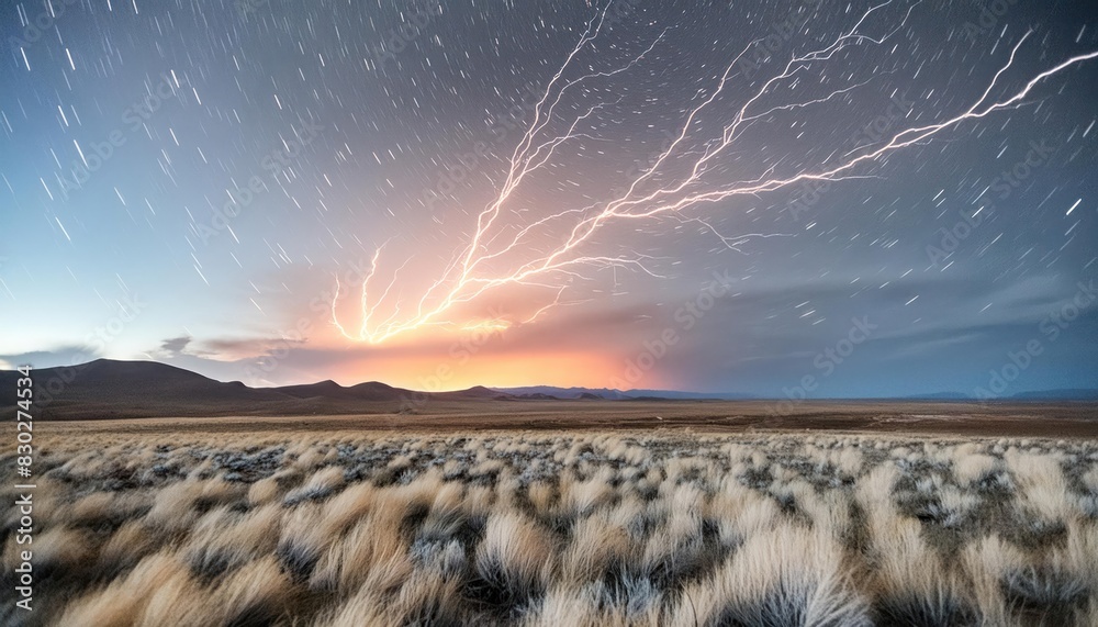 Steppe, prairie, plain, desert. Witness nature's electric dance as ...