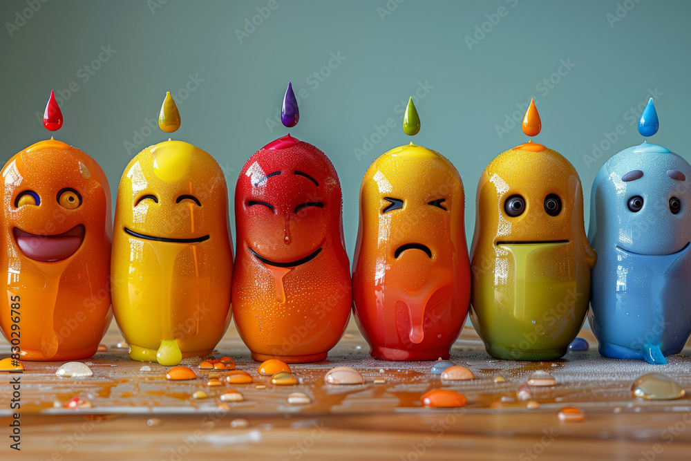 A spectrum of attitudes spanning the range of human emotion, from ...