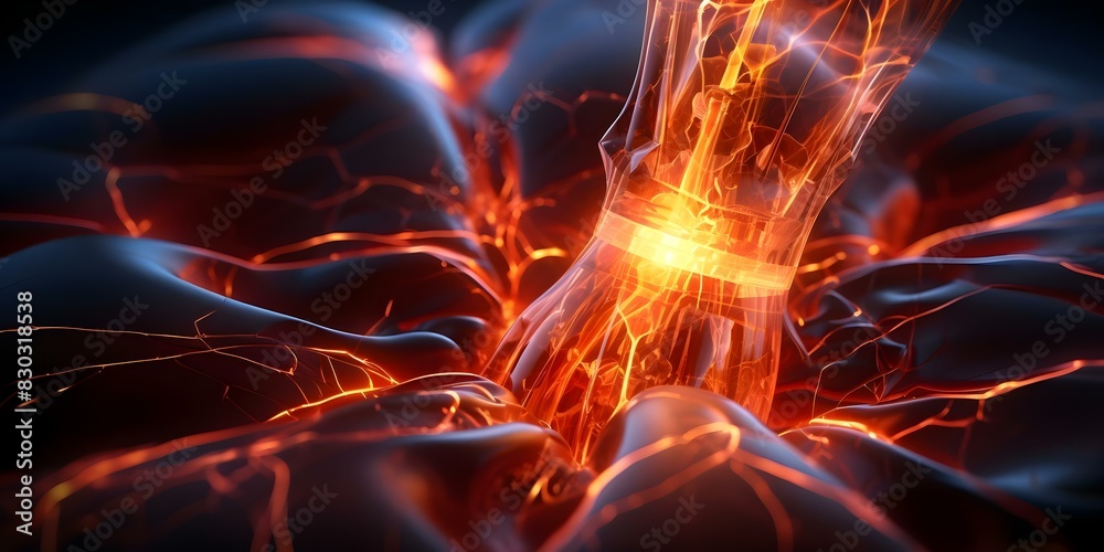 Visual Representation of Inflammation in a Human Knee Joint. Concept ...