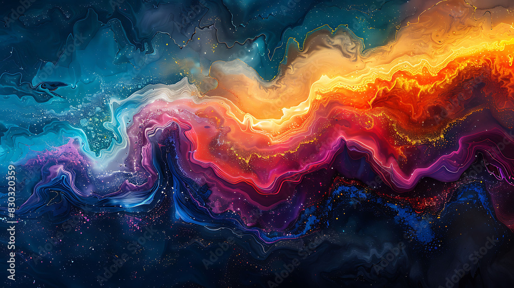 Abstract art inspired the colors and patterns of spectroscopy ...