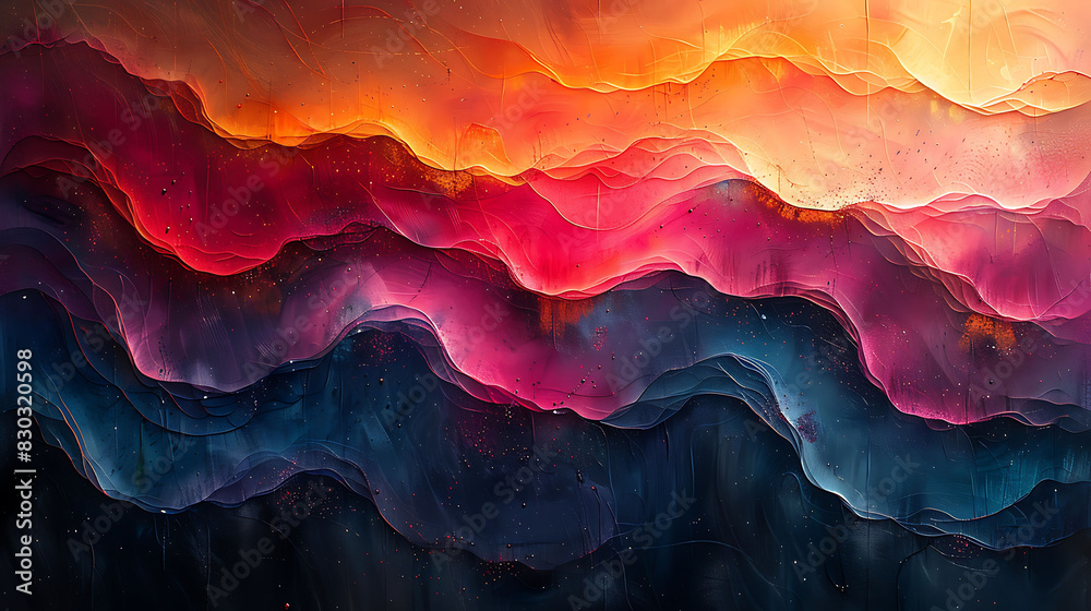 Abstract art inspired the colors and patterns of thinfilm interference ...