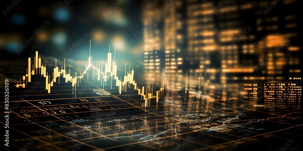 Visual representation of stock prices interest rates and macroeconomic ...