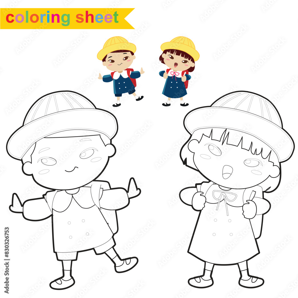 Coloring worksheet page. Educational printable coloring worksheet ...