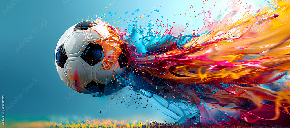 Vibrant Celebration of Euro 2024 Dynamic Artistic Representation of ...