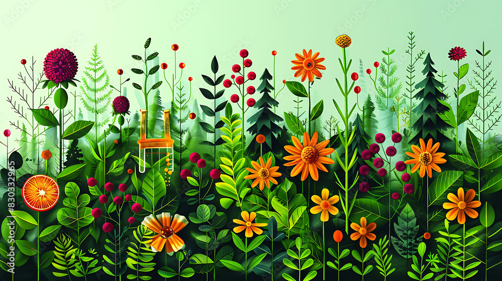Infographic detailing chemistry of plant pigments including chlorophyll ...
