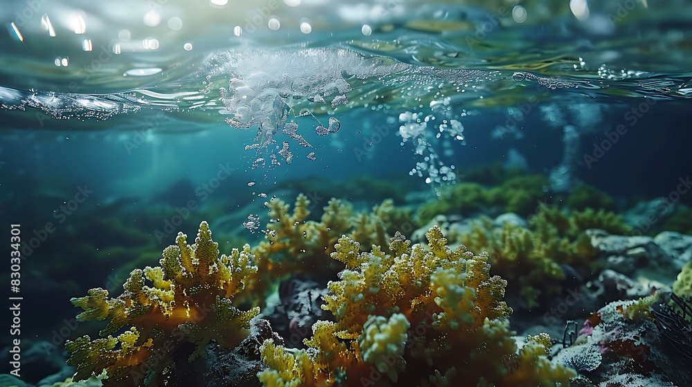 Infographic explaining chemistry of ocean acidification including the ...