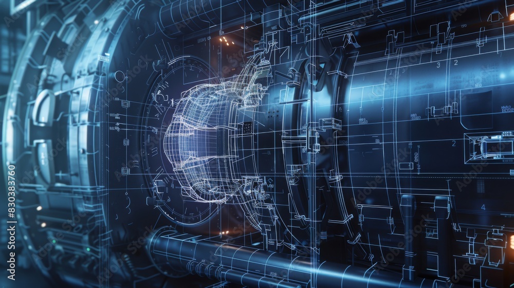 The exterior and interior of a reactor vessel, showcasing its robust ...