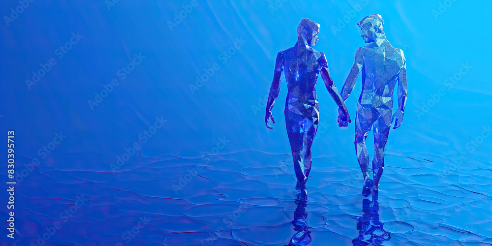 Unity (Blue): Two figures holding hands, symbolizing the unity and ...