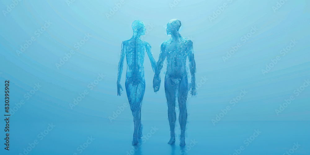 Unity (Blue): Two figures holding hands, symbolizing the unity and ...