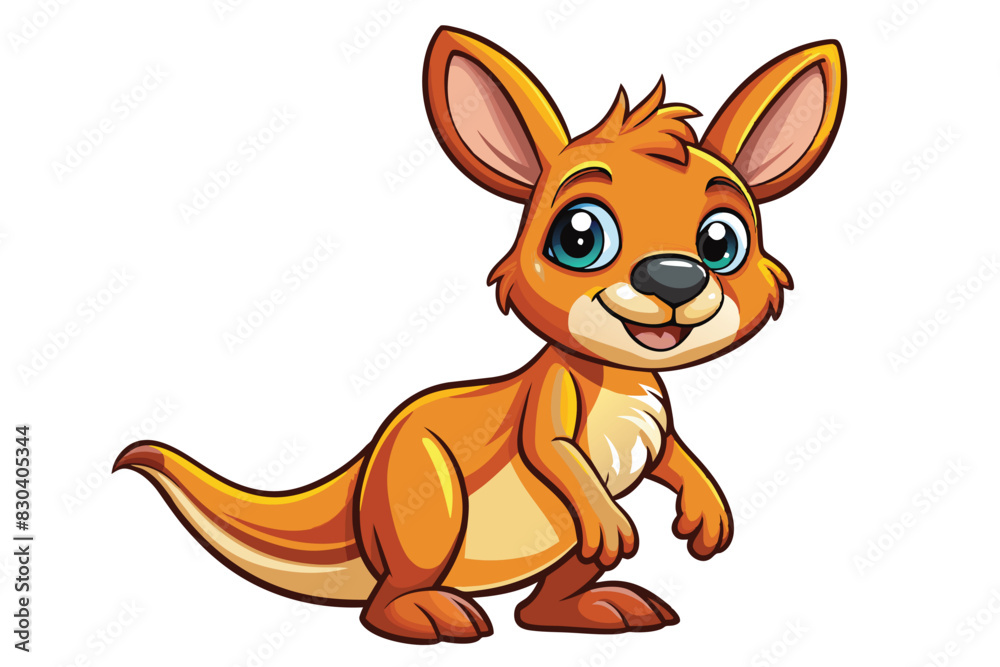 Cute and cool kangaroo cartoon, Cute Smiling Kangaroo Cartoon ...