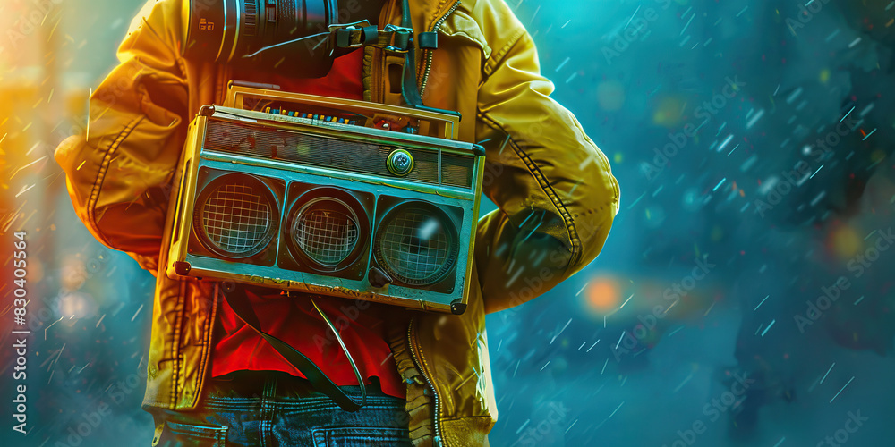Music (Boombox): A figure carrying a boombox on their shoulder ...