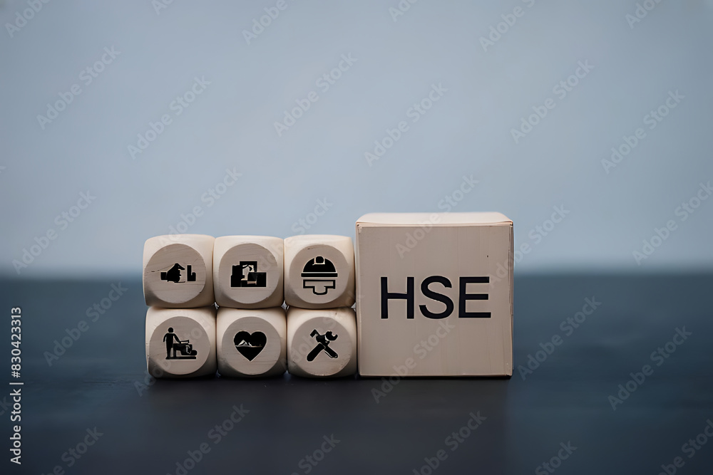 HSE, Health safety environment concept. Standard safe industrial work ...
