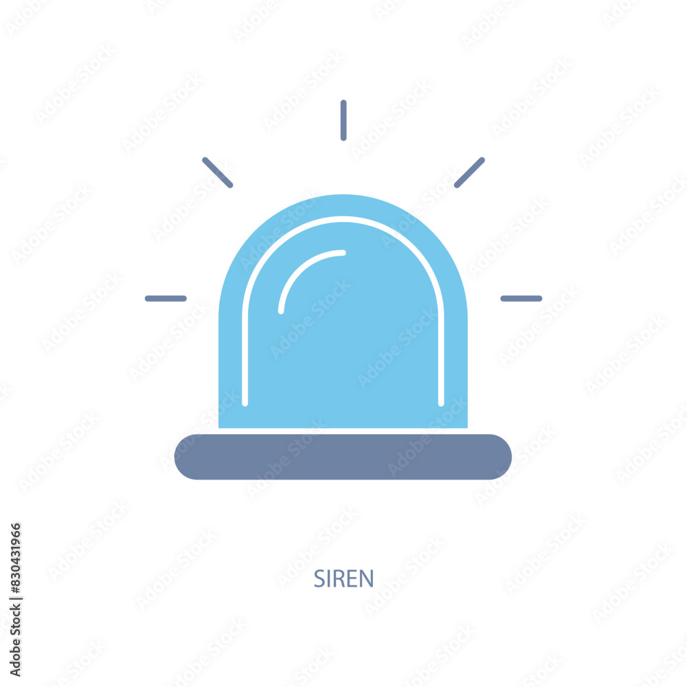 siren concept line icon. Simple element illustration. siren concept ...
