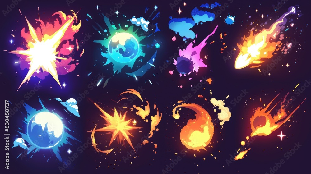 Explore a set of timeless 2D cartoon special effects featuring 10 ...