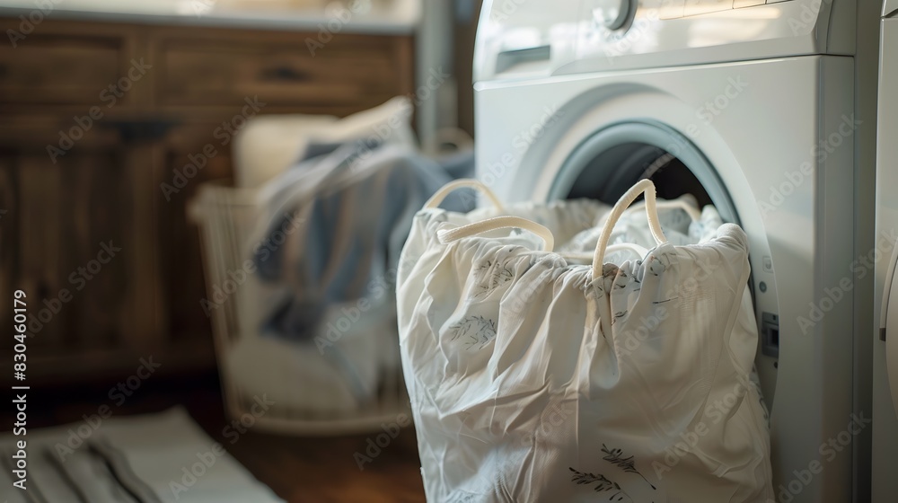 Delicate Undergarment Protection in Washing Machine Cycle Stock Photo ...