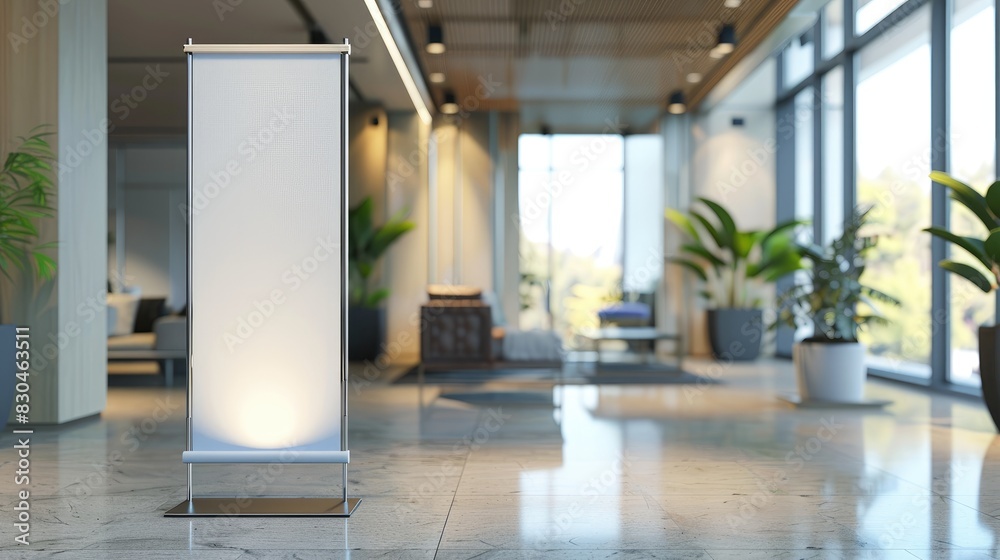 Office Hall Roll up Standee Banner Mockup Stock Photo | Adobe Stock