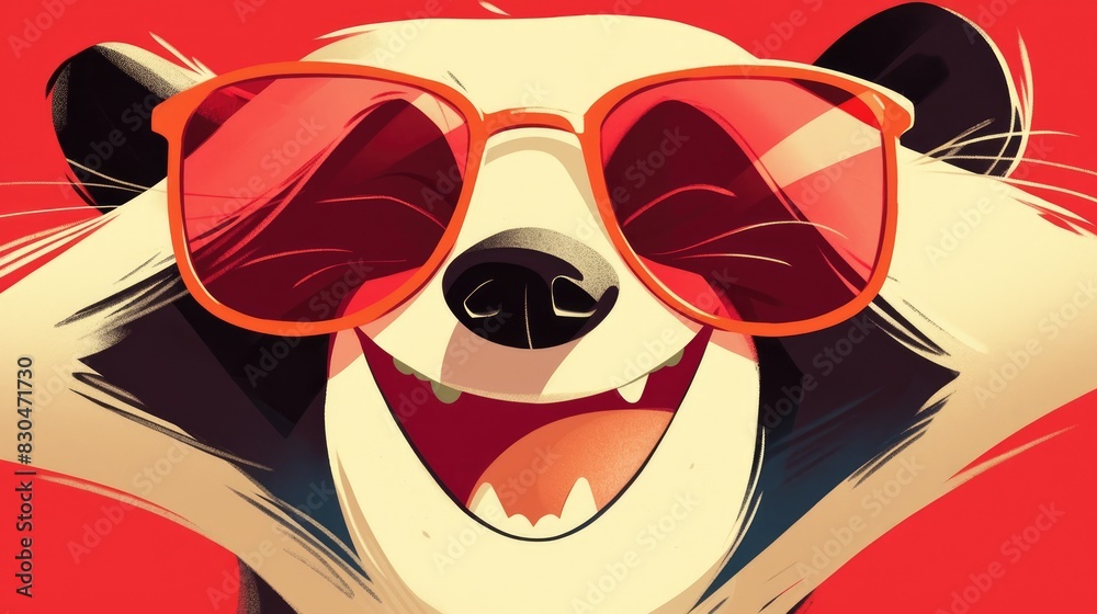 An adorable animal face with a cheeky grin Picture a comical badger ...