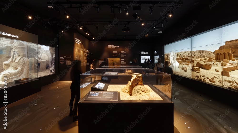 AR-enhanced museum exhibit allowing visitors to explore ancient ...