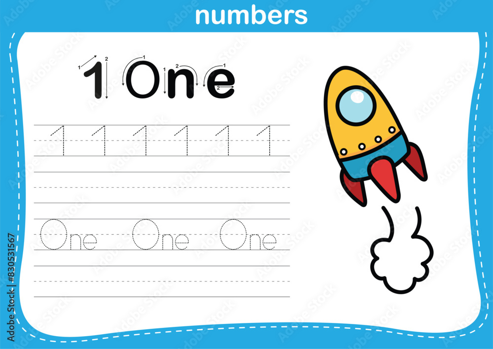 Connecting dot and printable numbers exercise for preschool and ...