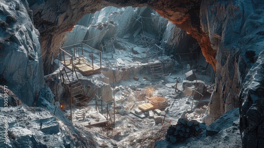 3D scanning visualization of a archaeological dig site mapping out the ...