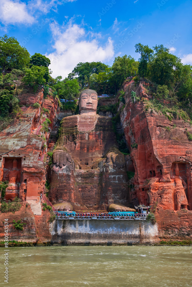 The Giant Leshan Buddha, in the southern part of Sichuan, China, near ...