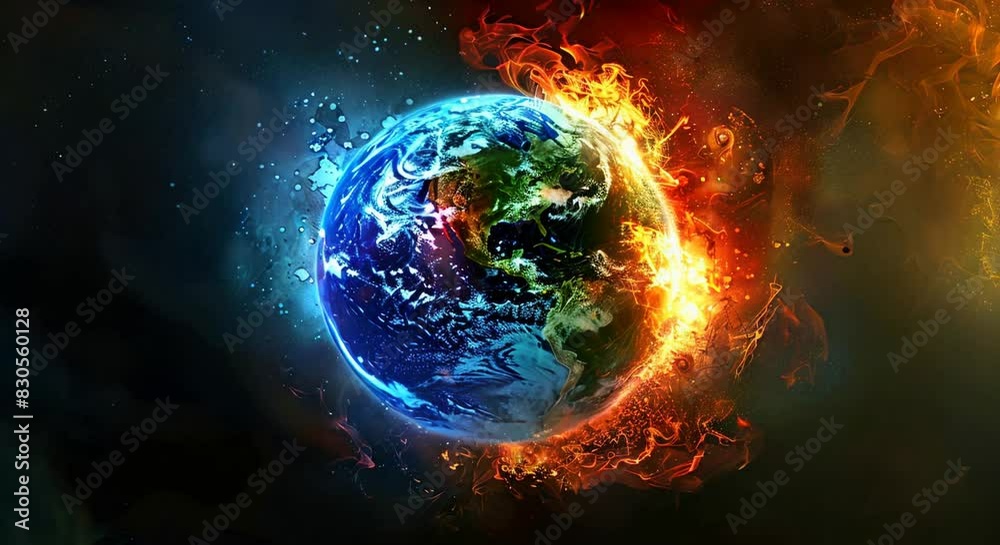 Depicting Earth with the four cardinal directions, each associated with ...