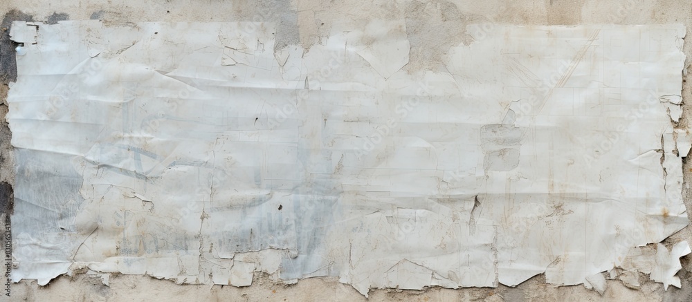 Old ripped street billboard posters with crumpled creased and grungy ...