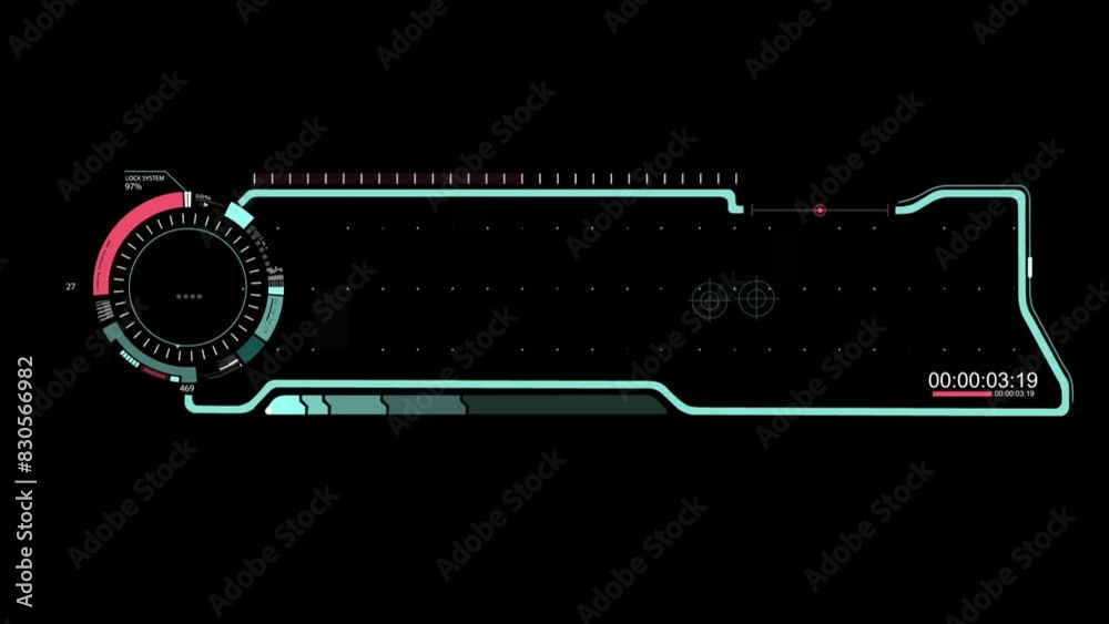 4K technology designed hud lower third in an alpha channel. Element of ...