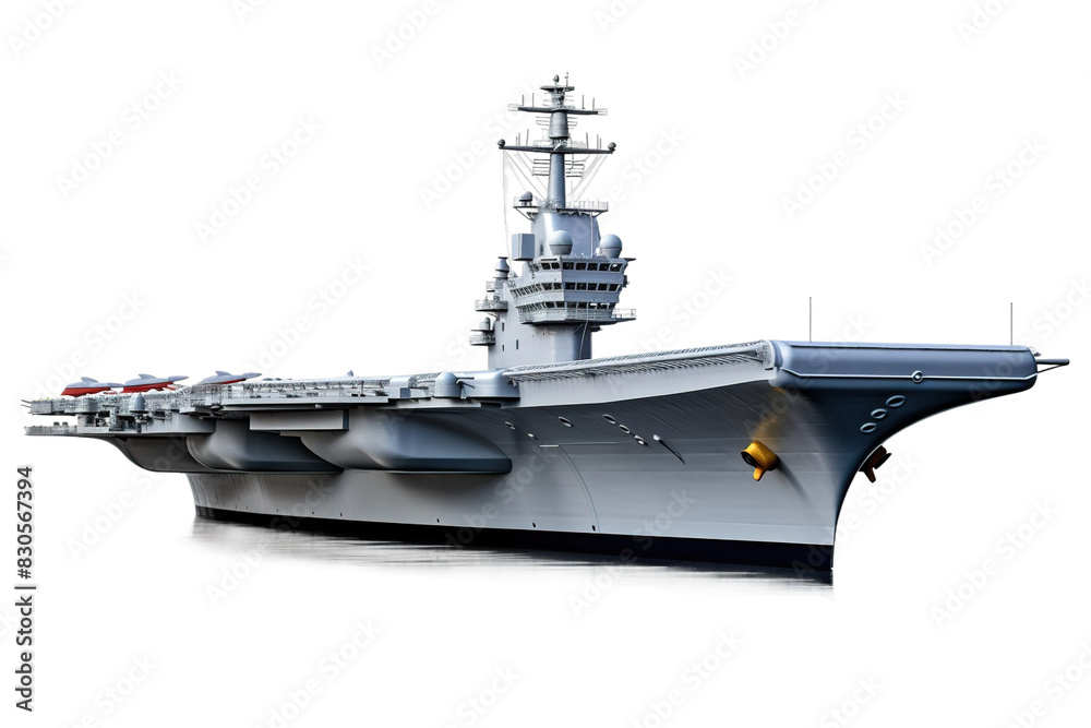 Majestic Beast: A Battle-Ready Behemoth on the High Seas on White or ...