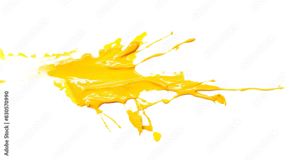 yellow paint splash isolated, Yellow grunge ink splat isolated on ...