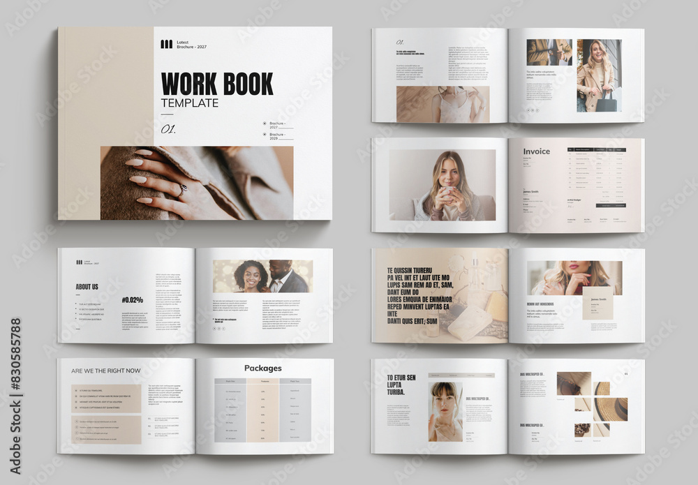 Work Book Stock Template | Adobe Stock