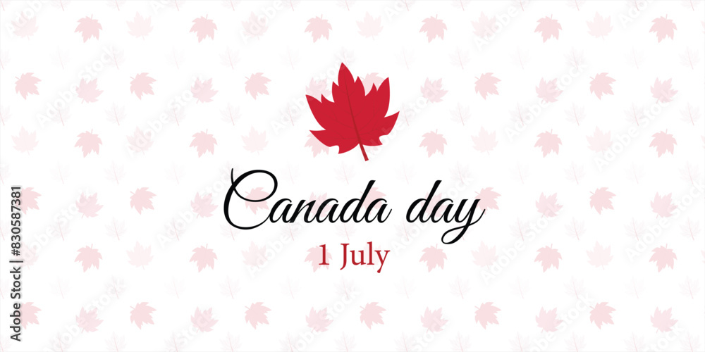 Canada day wishes or greeting banner or poster design template ...