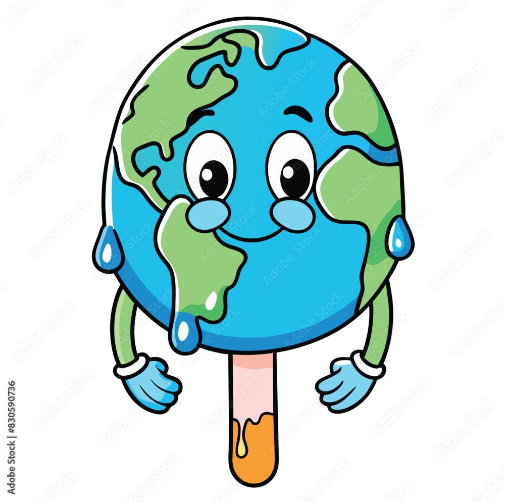 Earth Ice Cream Melting Global Warming Effect Earth Cute Earth Ice ...