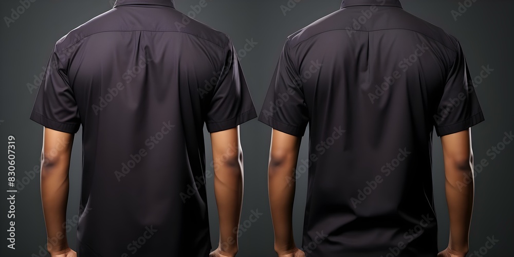 Black shirt shown from both front and back angles. Concept Apparel ...