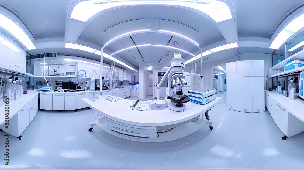 panorama view of an English school classroom with young children ...