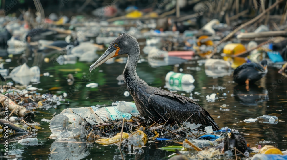 Threatened Bird Species Nesting in Pollution: Capture a bird species ...