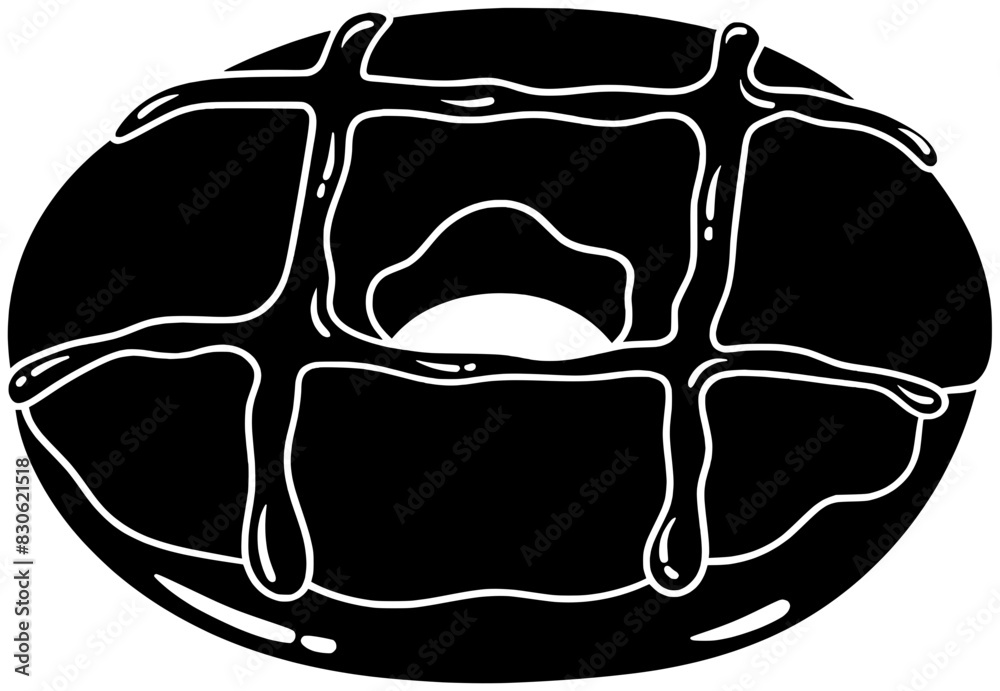 food illustration chocolate silhouette bakery logo doughnut icon ...