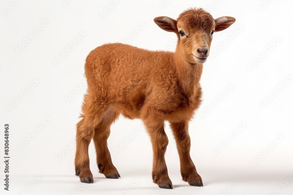 Collection of diverse wildlife mammals and livestock animals on a plain ...