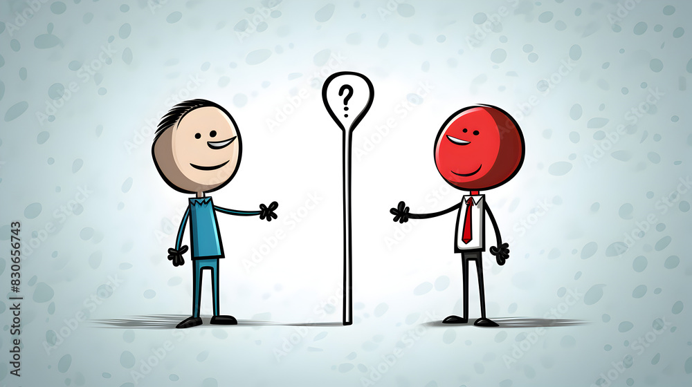 Stickman compliments oke, like hand thumb up or thumbs down. Okay or ...