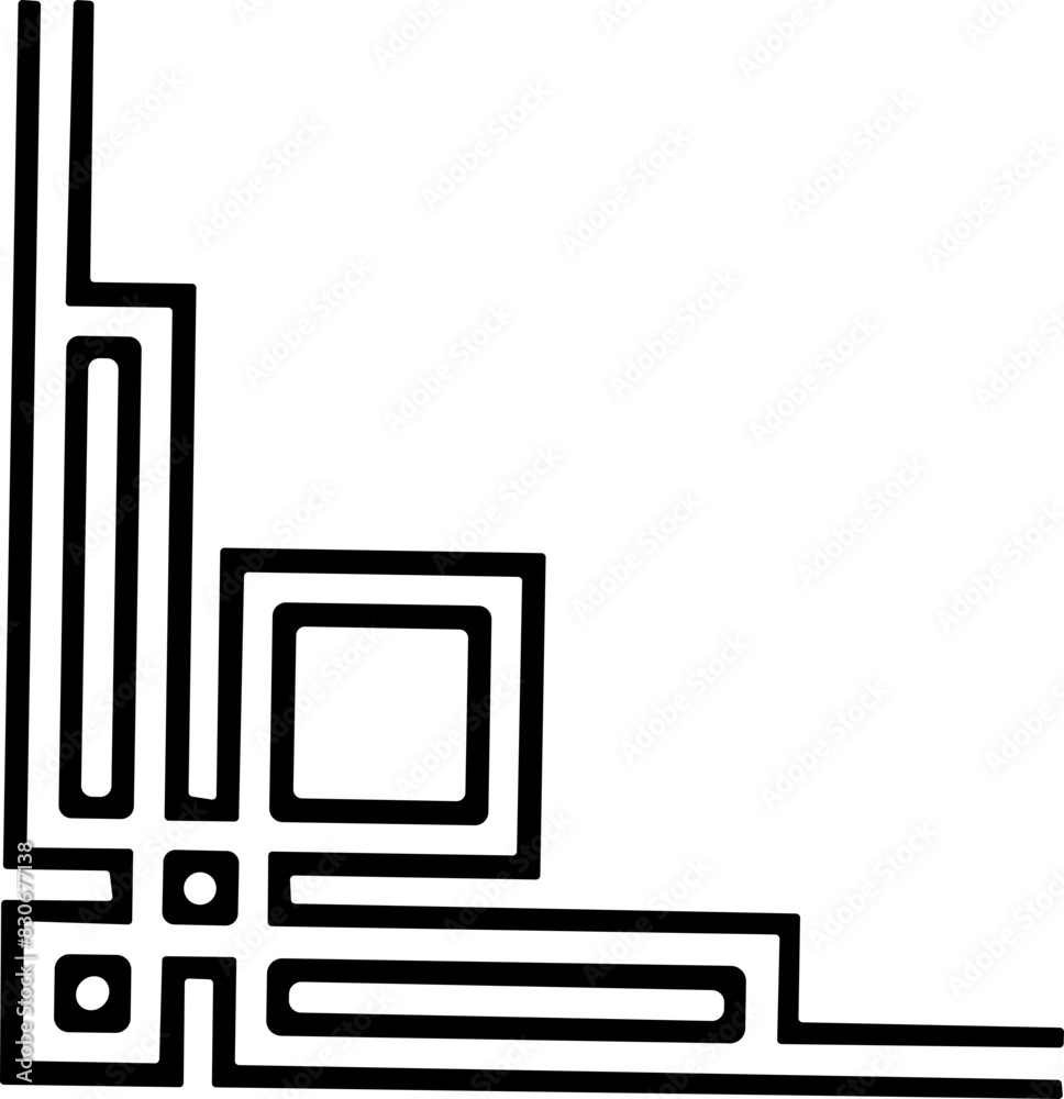 Corner border vector icon. frame illustration sign. Vintage frame and ...