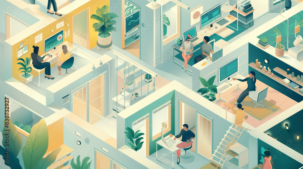 Virtual Workspaces: Empowering Seamless Remote Collaboration Stock ...