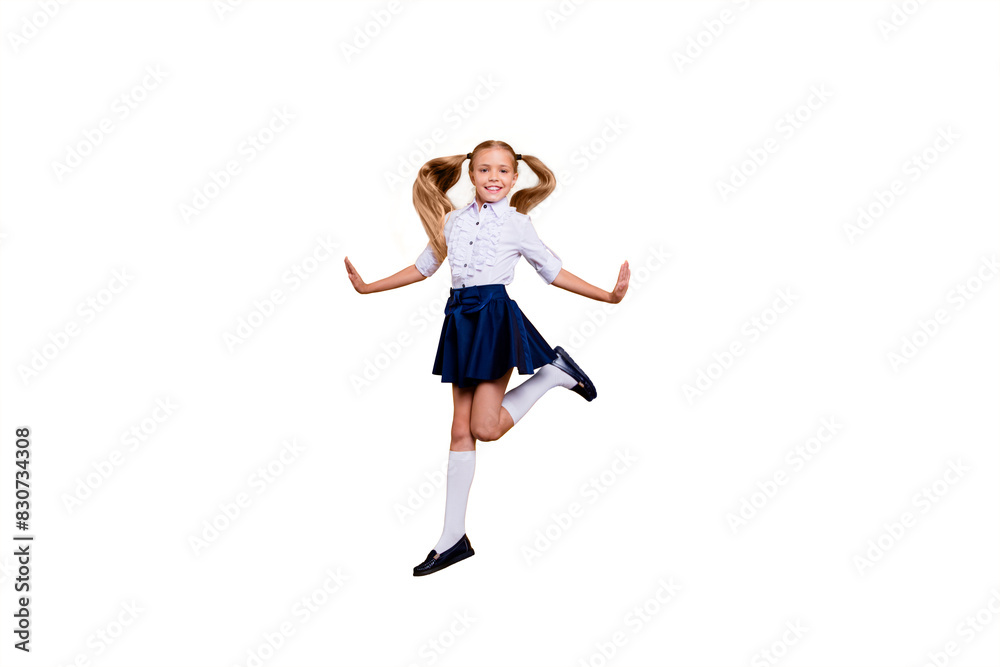 Summer holidays smart small people person concept. Full length body ...