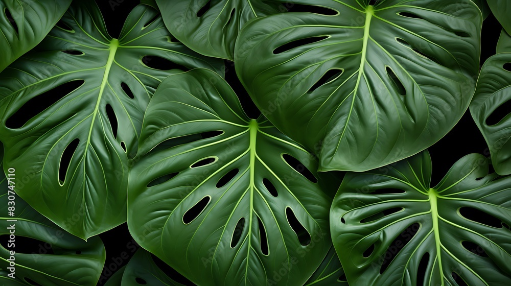 High-resolution photograph of the complex leaf structure of a ...