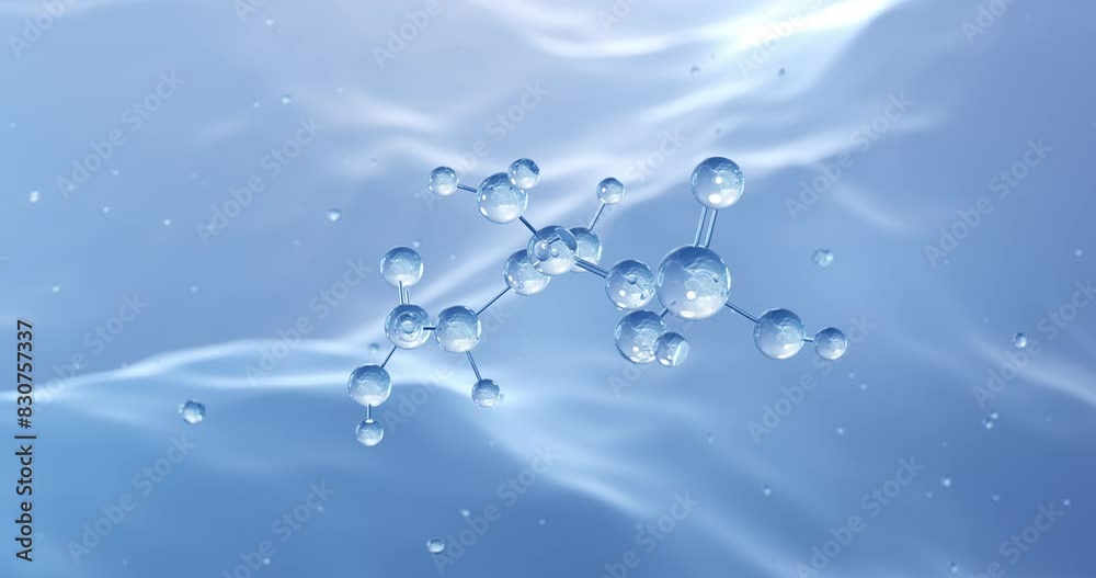 Phosphocreatine rotating molecular structure, 3d model of molecule ...