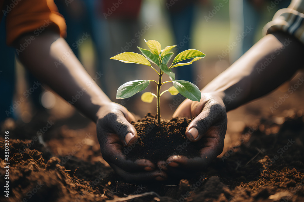 Teamwork, sustainability, and climate change charity for plants, people ...