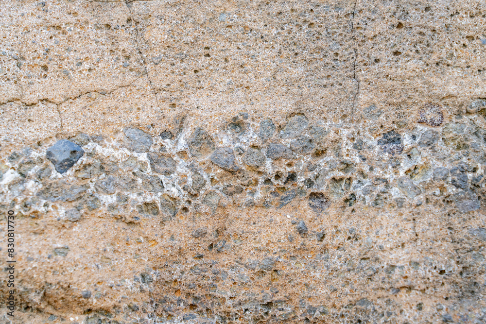 Caliche with Tuff, Tuff is a type of rock made of volcanic ash ejected ...