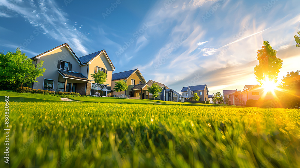 Exterior view of house with green grass.Home For Sale,Rent,Housing and ...