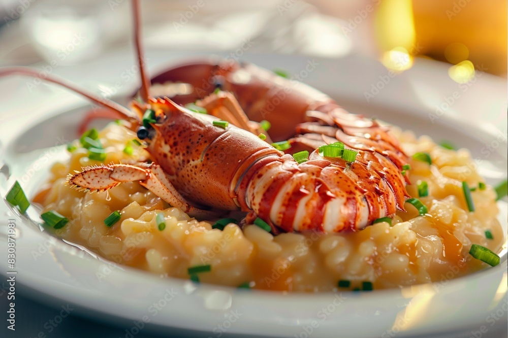 Michelin starred and Italian Lobster risotto premium at fine dining ...