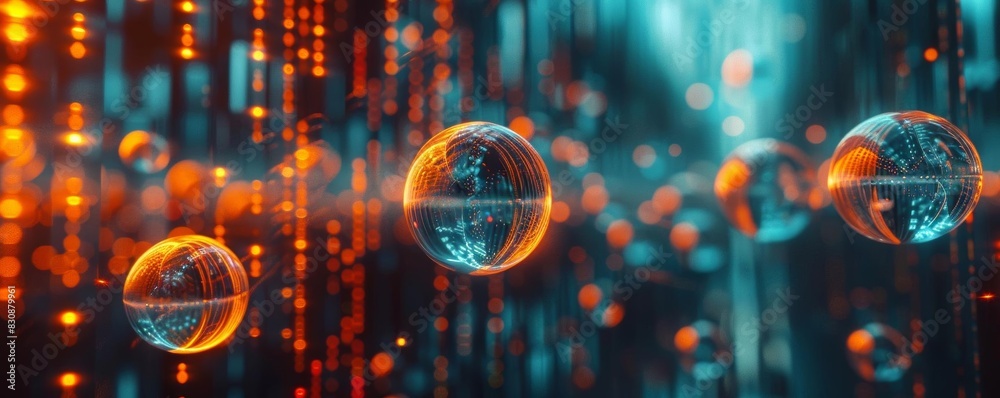 3D bubble chart rising graph theme front view indicating sales boost ...