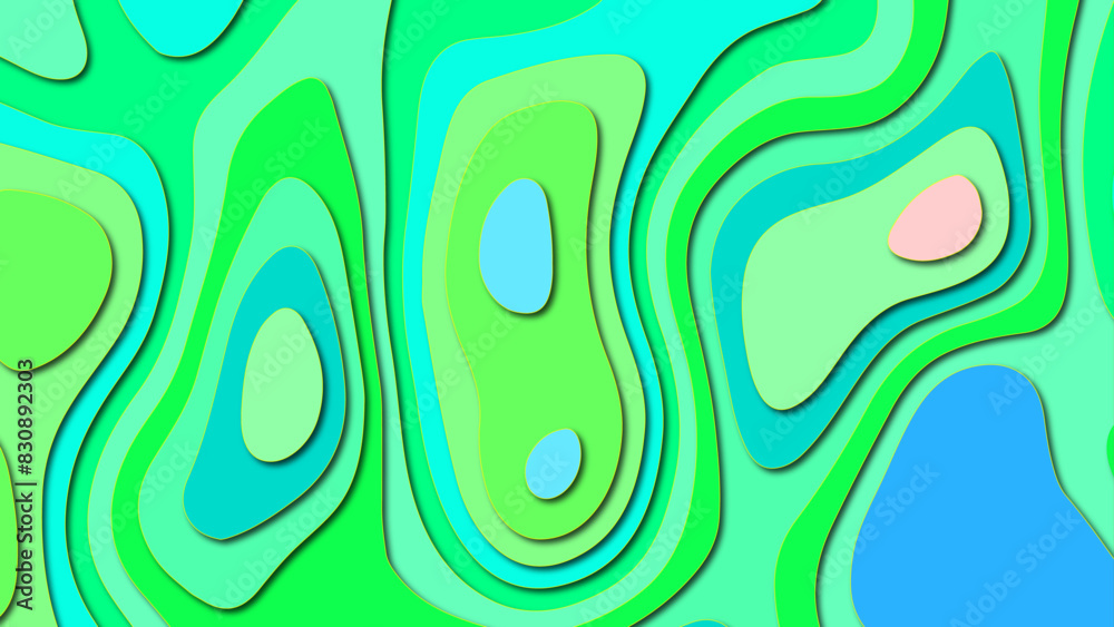 Multi layers blue color texture 3D papercut layers in gradient vector ...